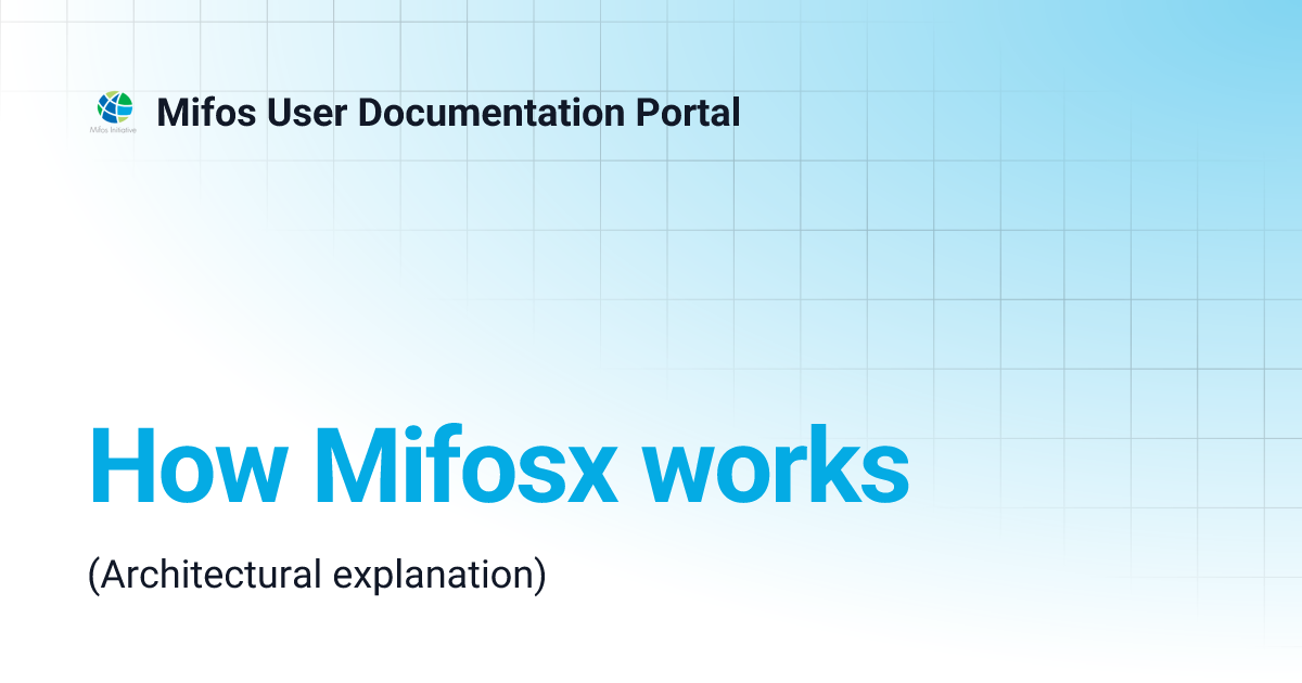 How Mifosx works | Mifos User Documentation Portal