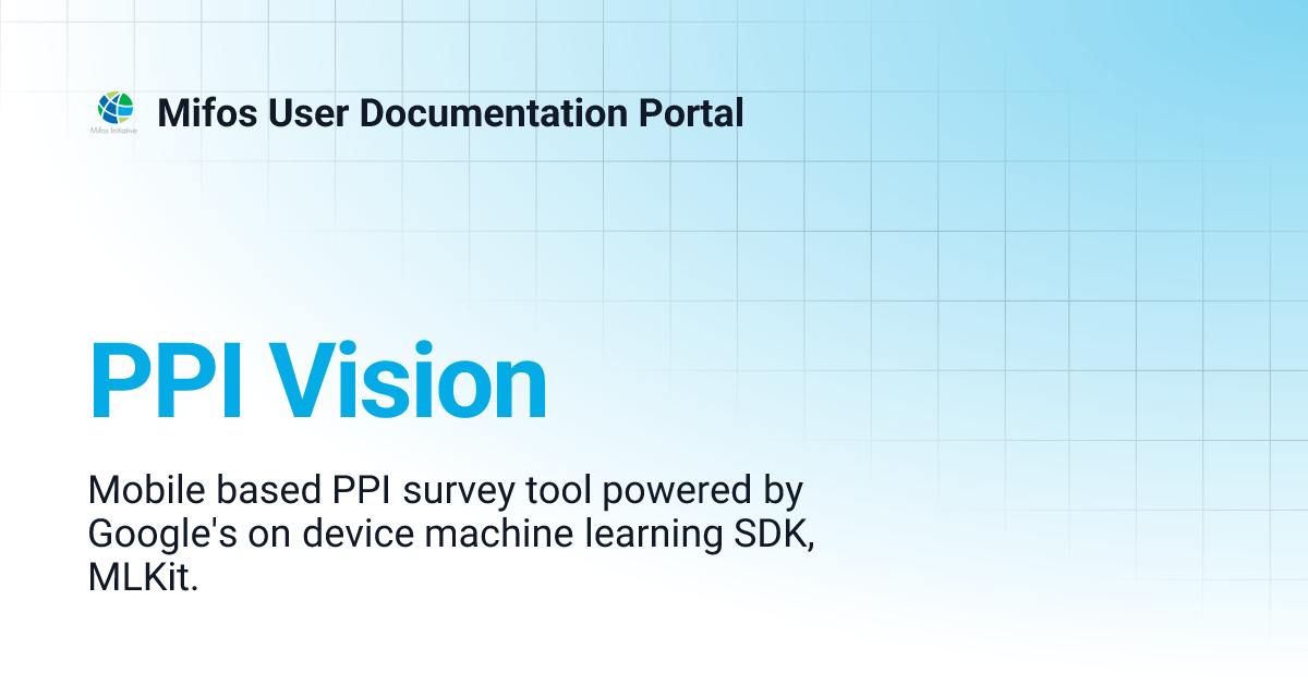 PPI Vision | Mifos User Documentation Portal